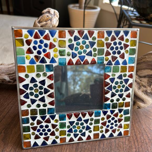 Unbranded | Accents | Mosaic Glass Tile Picture Frame Holds 35 Square ...